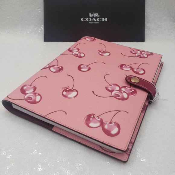 Coach | Office | Coach Notebook With Cherry Print Refillable Journal ...